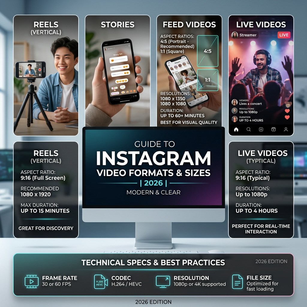 An Ultimate Guide to Instagram Video Sizes and Formats in 2026 | SellerPic